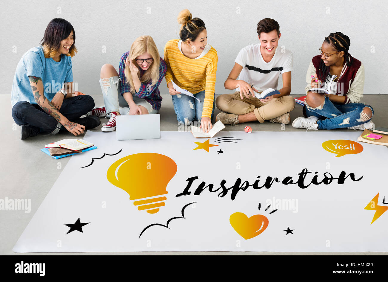 Inspiration Creative Ideas Brainstorming Concept Stock Photo - Alamy