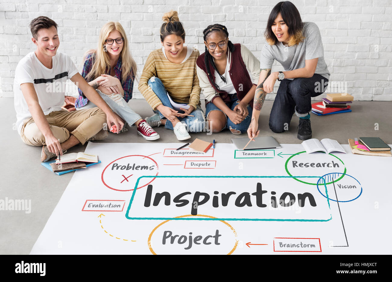 Inspiration Creative Ideas Brainstorming Concept Stock Photo - Alamy
