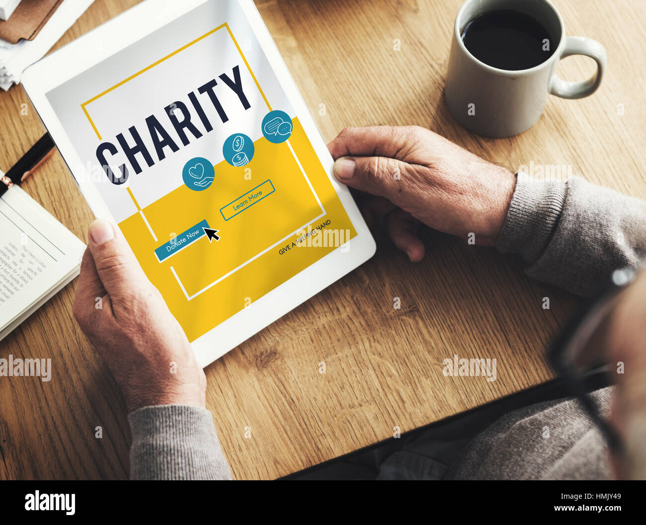 Charity Donation Icons Graphic Concept Stock Photo - Alamy