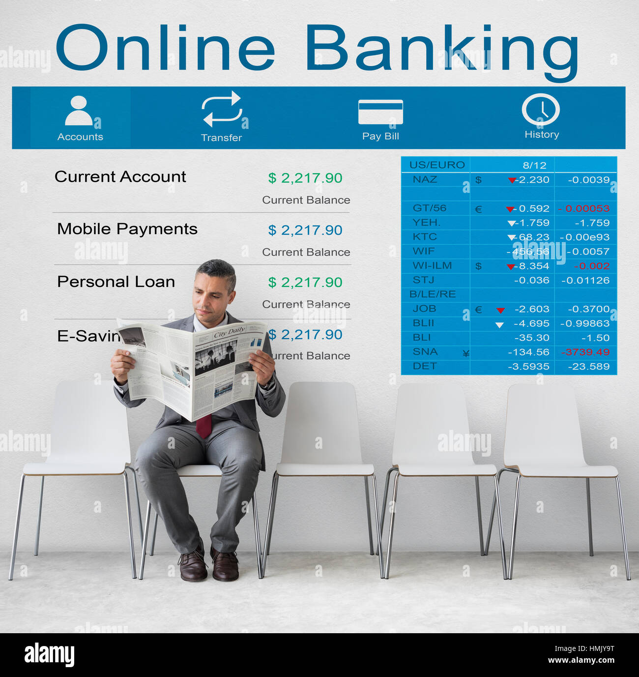 Online Banking Business Computing Internet Concept Stock Photo - Alamy