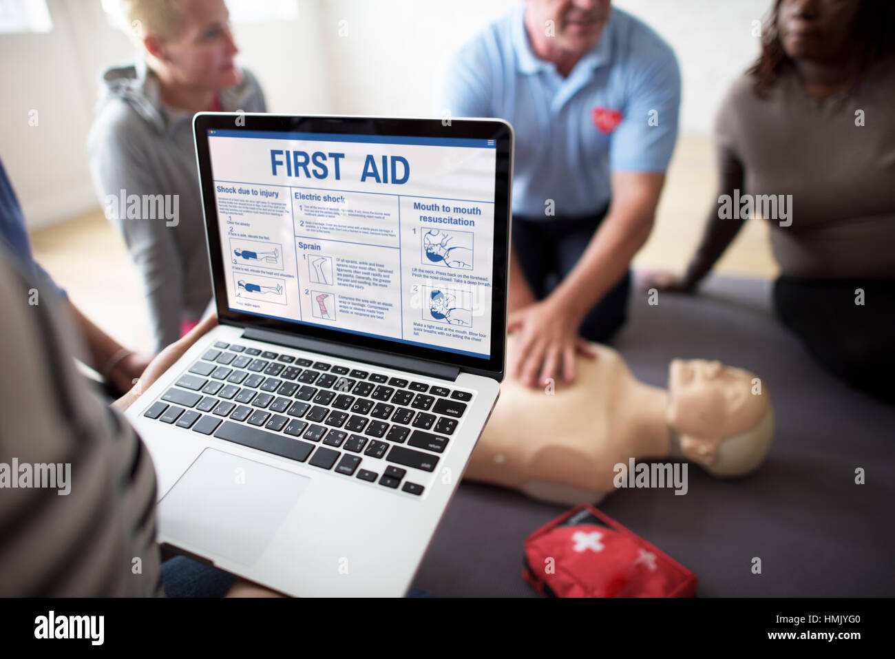 CPR First Aid Training Concept Stock Photo - Alamy