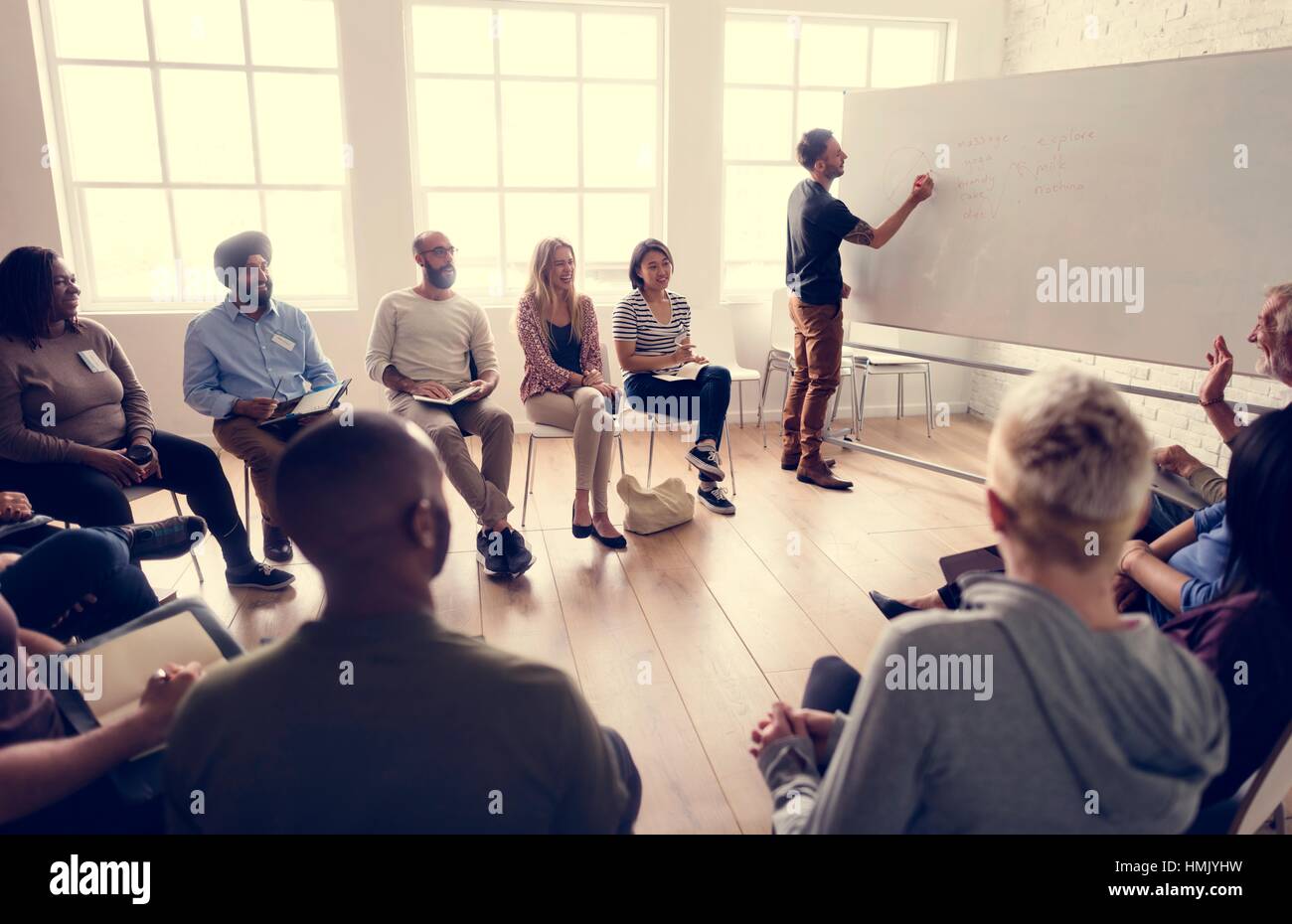 People Meeting Seminar Office Concept Stock Photo - Alamy