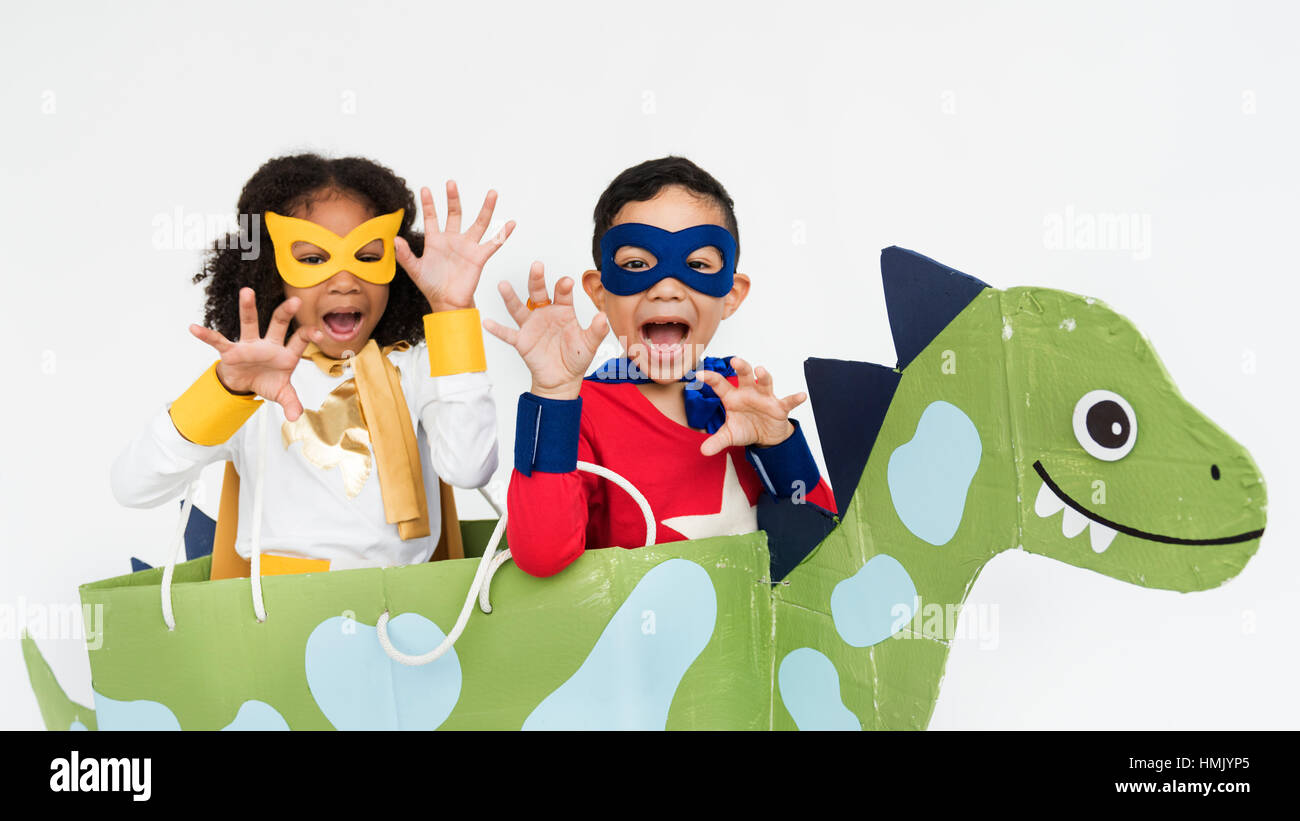 Superhero Kid Bold Brave Female Idol Concept Stock Photo - Alamy