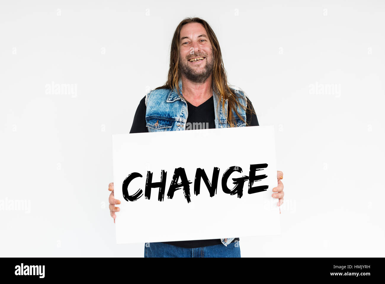 Man Smiling Happiness Change Development Portrait Concept Stock Photo ...