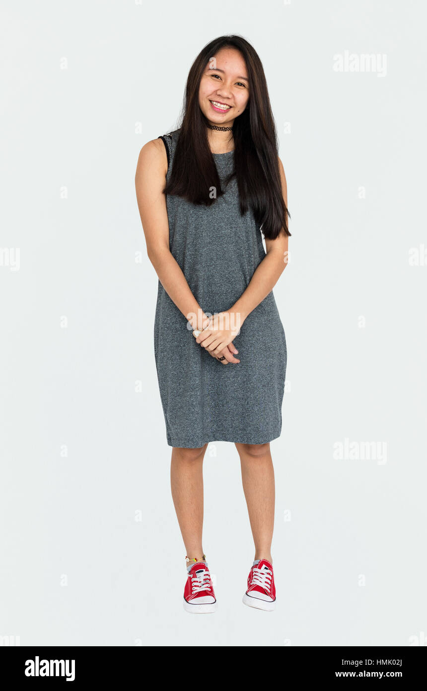 Female Standing Pose Studio Concept Stock Photo - Alamy