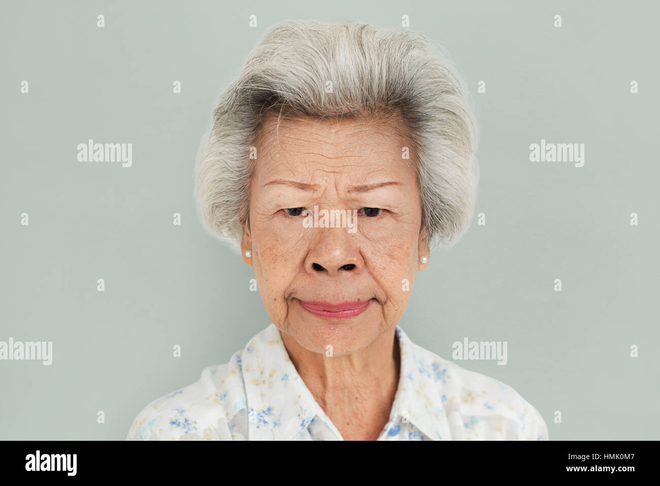 Woman Serious Studio Portrait Concept Stock Photo - Alamy