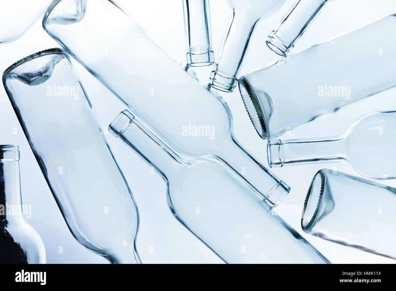 Large heap of empty wine bottles without labels Stock Photo - Alamy