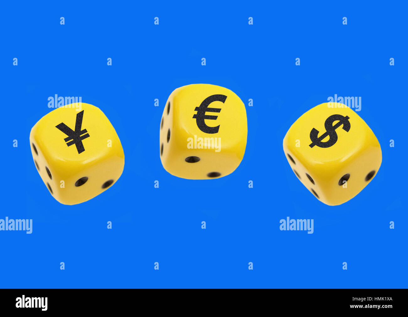 Yen, Euro and US Dollar Stock Photo - Alamy