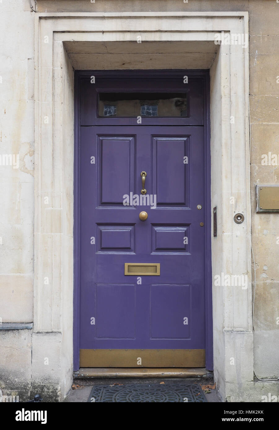 A vintage traditional English wooden entrance door Stock Photo - Alamy
