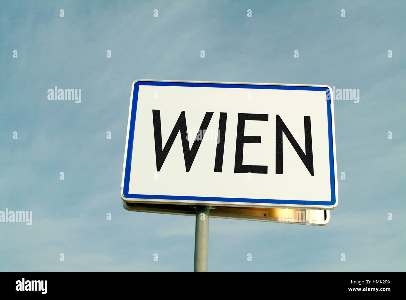 City sign Vienna Stock Photo - Alamy
