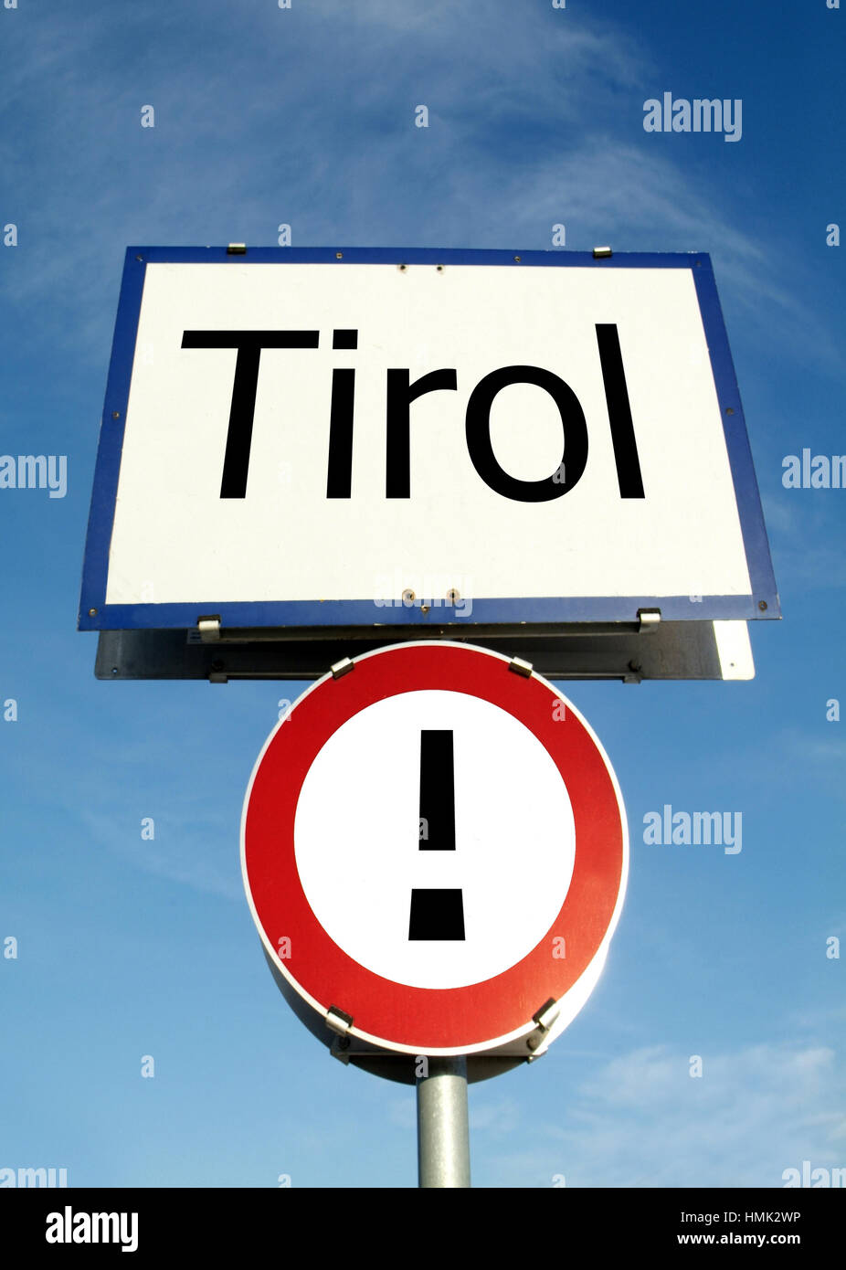 Town sign Tyrol Stock Photo - Alamy