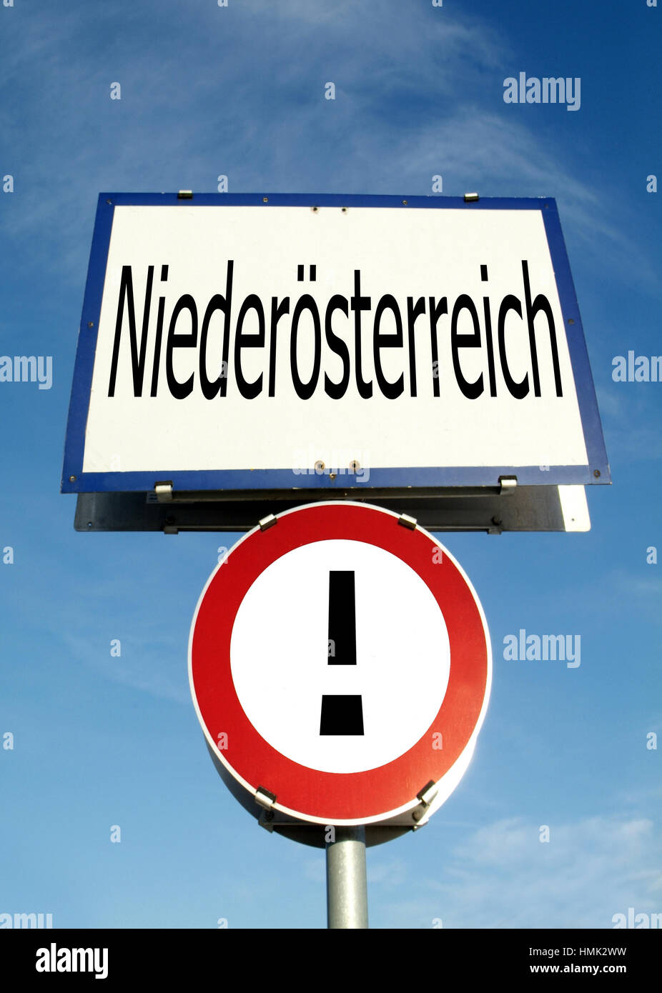 Town sign Lower Austria Stock Photo - Alamy