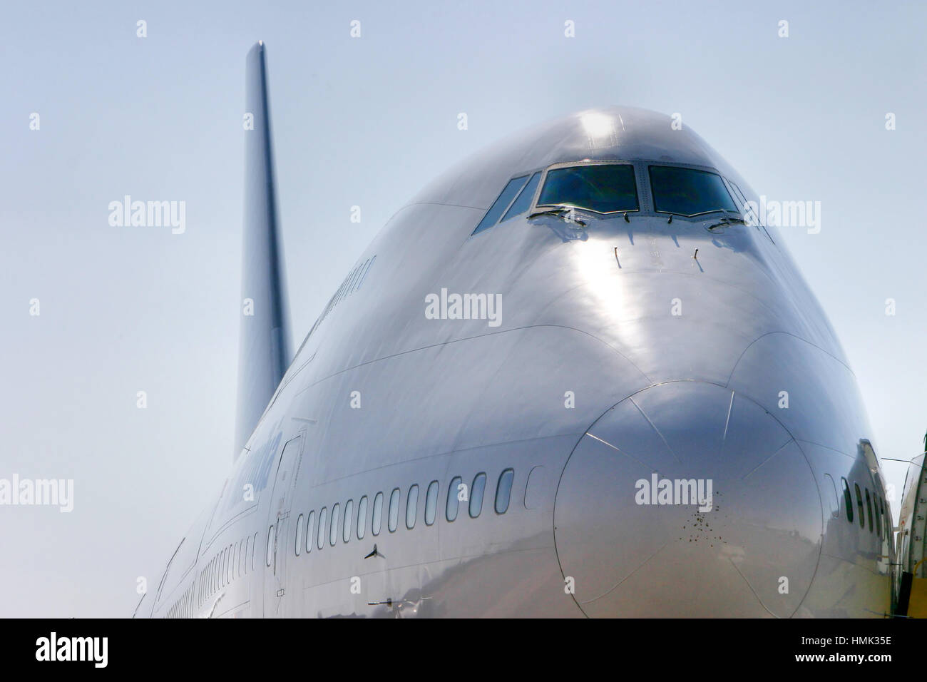 Boeing 747, front view, Windhoek Airport, Namibia Stock Photo - Alamy