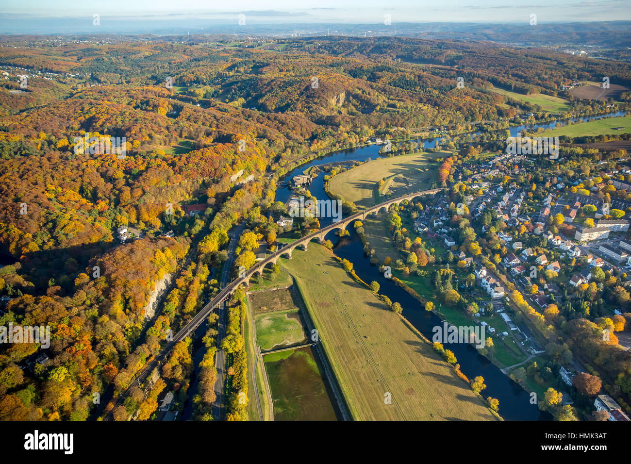 River ruhr with ruhr viaduct witten hi-res stock photography and images ...