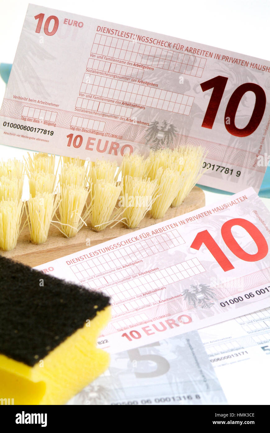 Austrian service cheque Stock Photo - Alamy