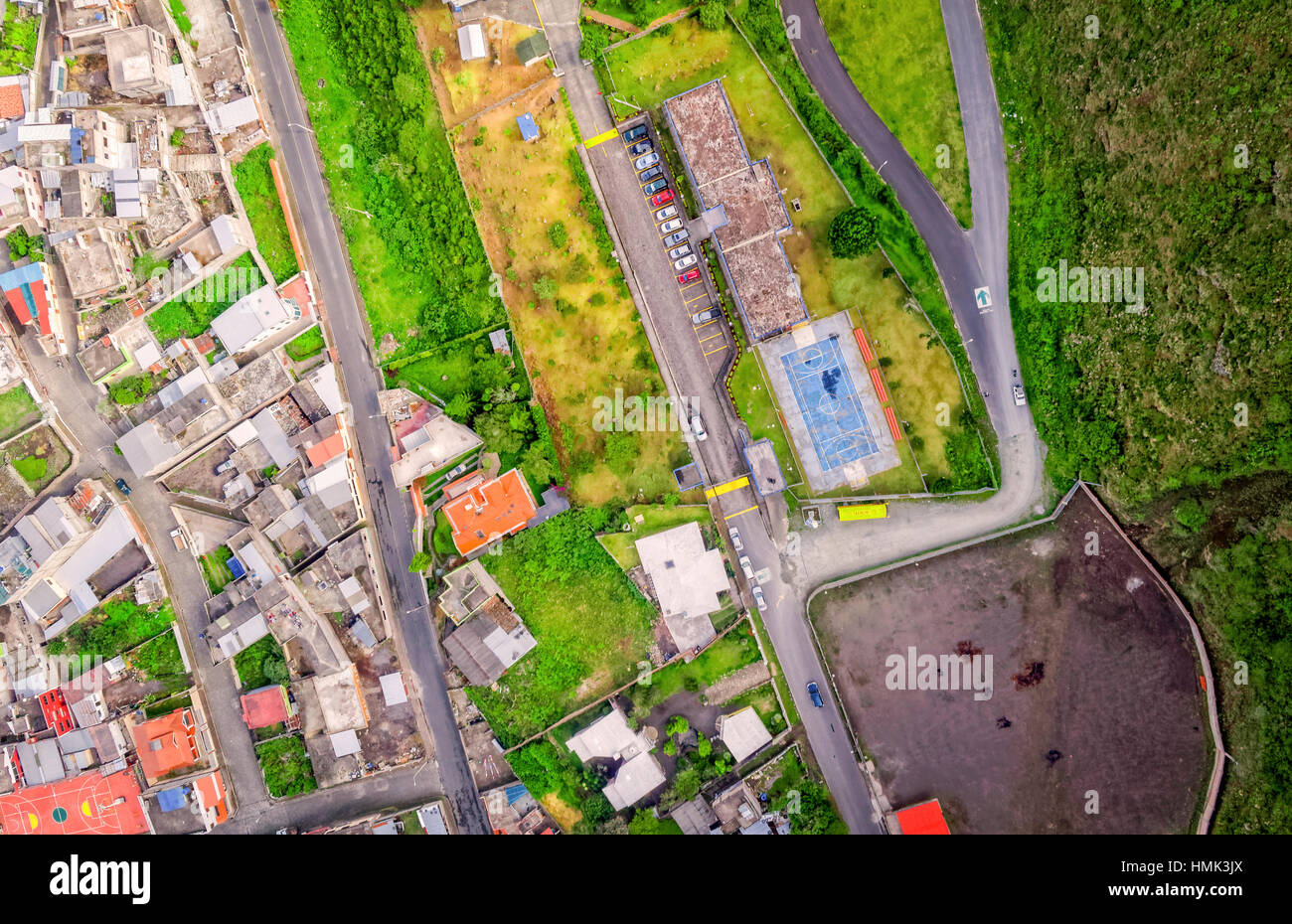 Top View At Banos De Agua Santa, Touristic City In The Andean Highlands ...