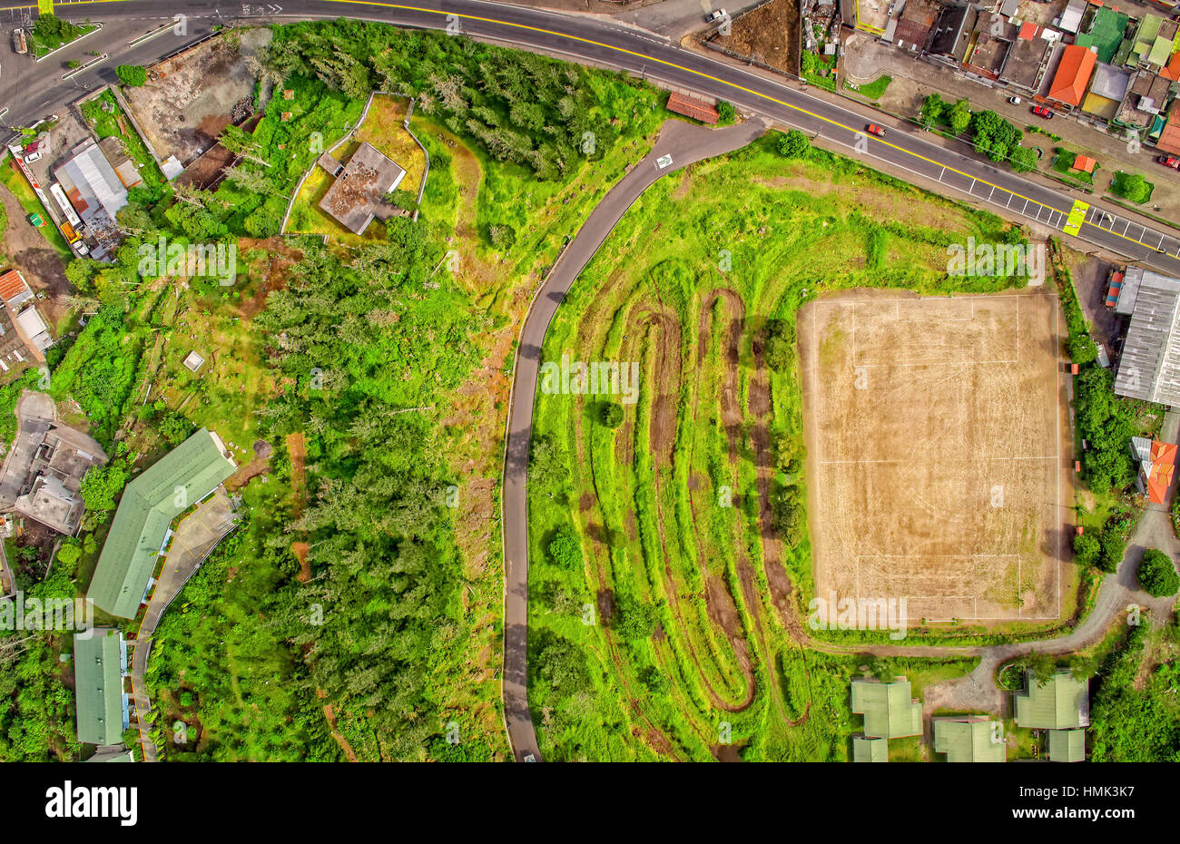 Top View At Banos De Agua Santa, Touristic Latin American City In The ...