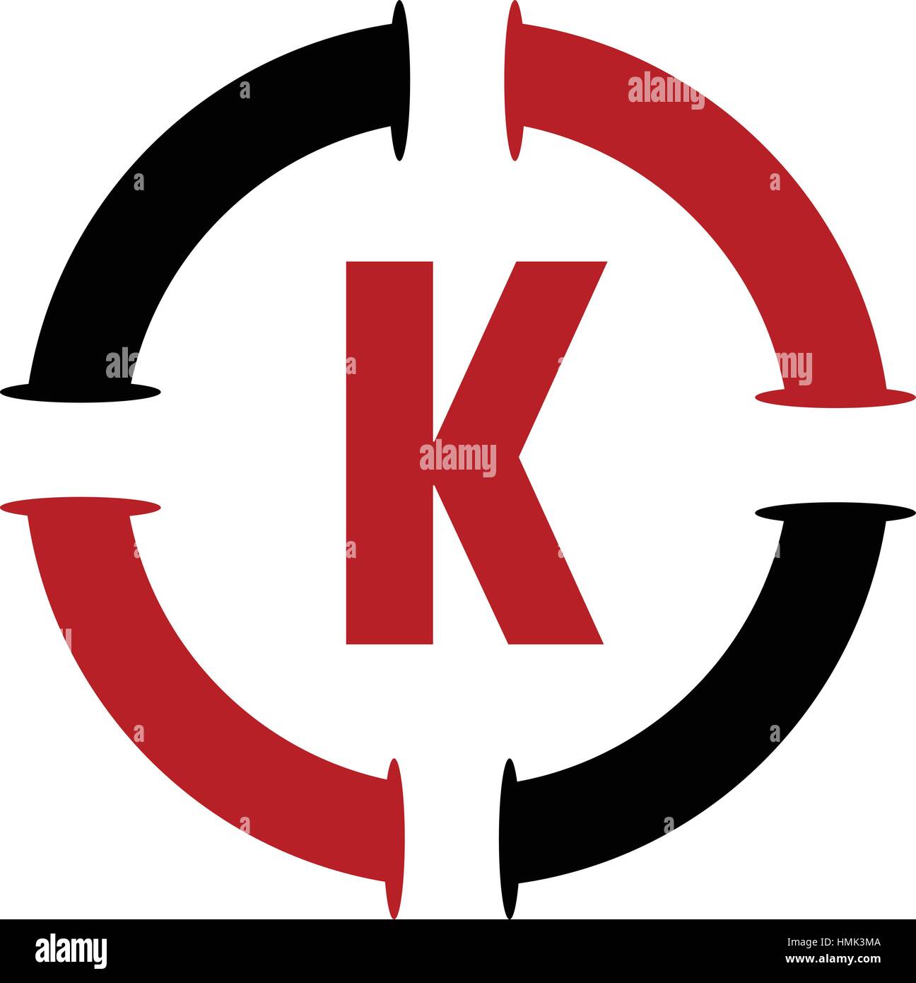 Pipe Solutions Initial K Stock Vector Image & Art - Alamy