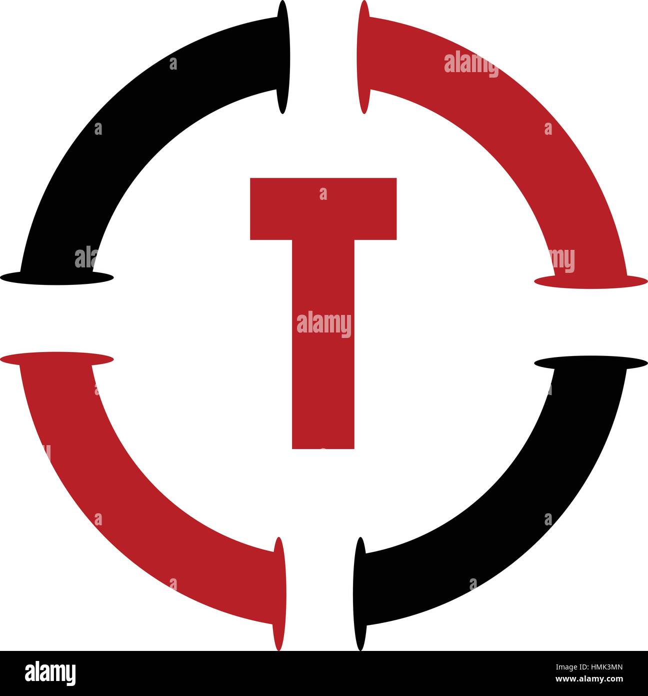 Letter t pipes Stock Vector Images - Alamy