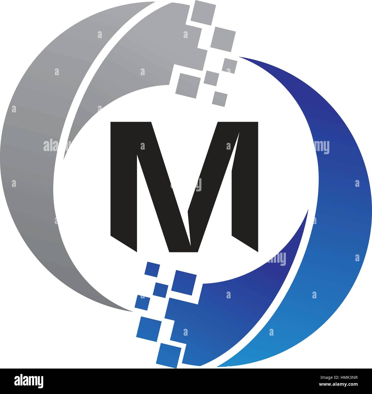 Technology Transfer Letter M Stock Vector Image & Art - Alamy