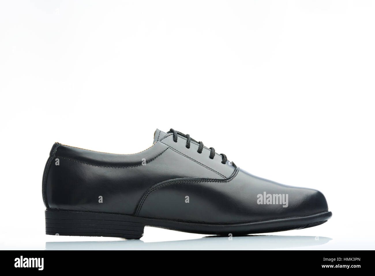 side view classic black leather men shoe Stock Photo - Alamy