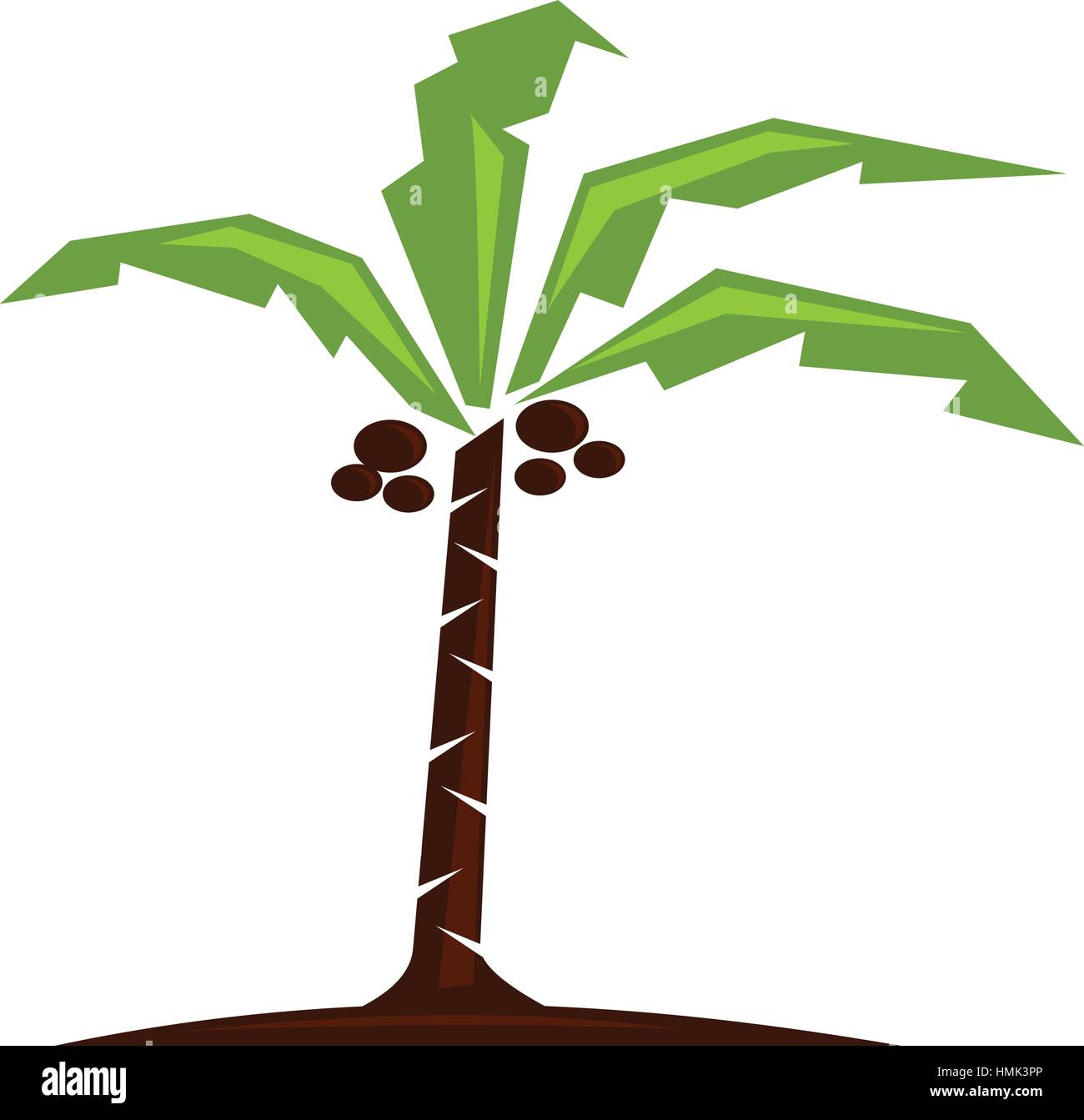 Sign on coconut tree Stock Vector Images - Alamy