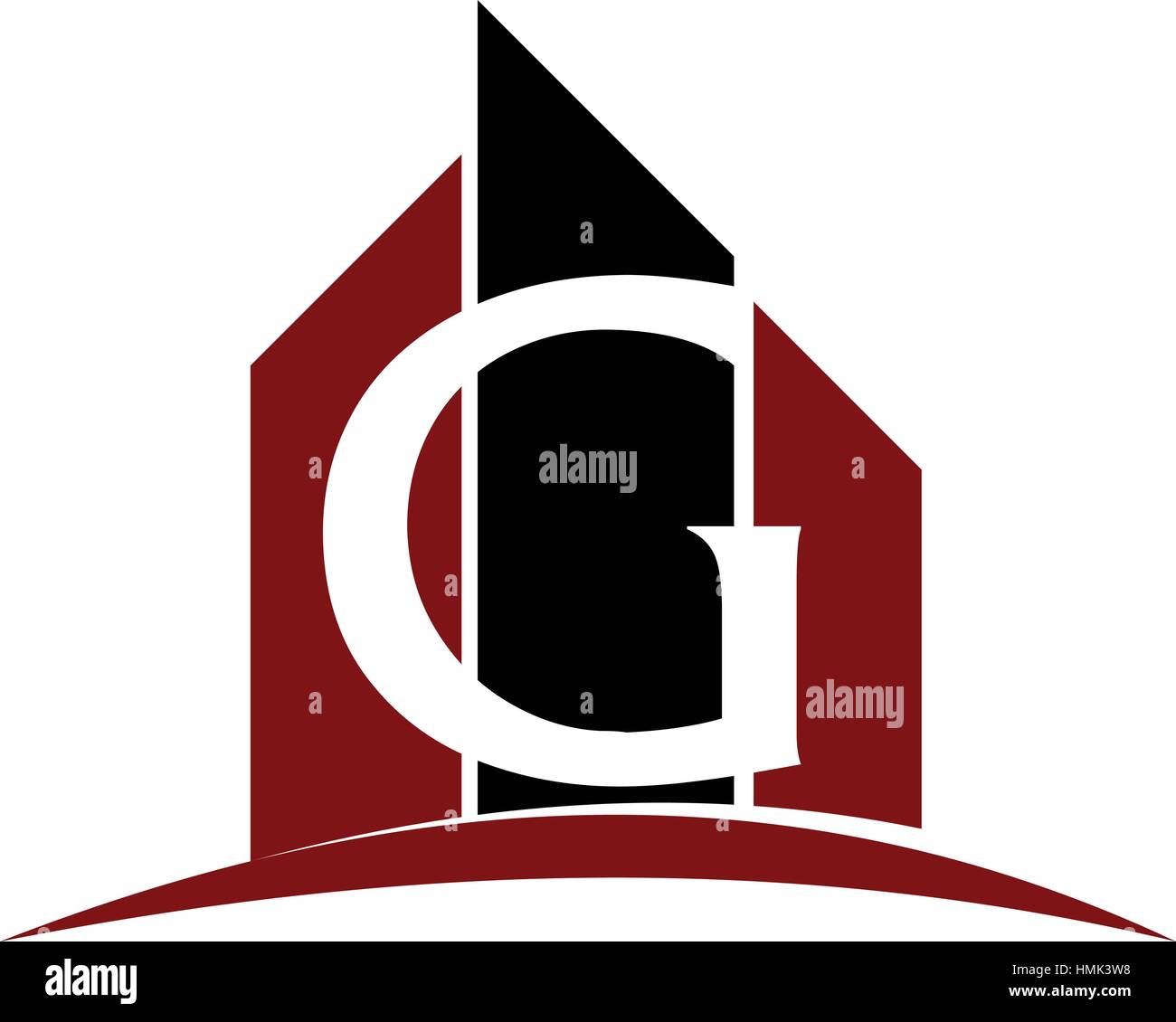 Letter g roof logo Stock Vector Images - Alamy