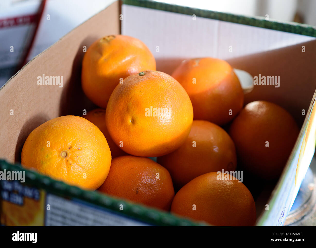 a box of fresh orange Stock Photo - Alamy