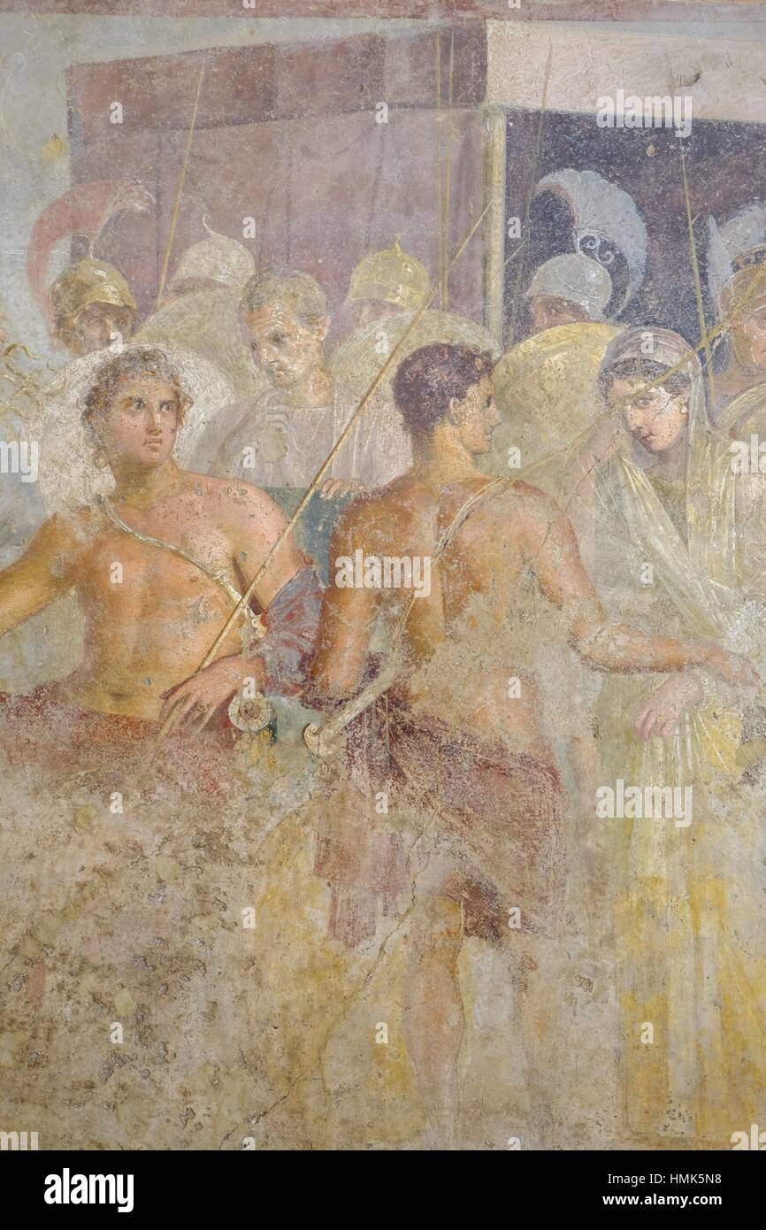 House of the Dioscuri of Pompeii frescoes, Naples National ...