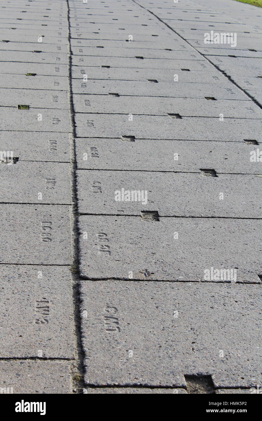 concrete carriageway made of carriage blocks Stock Photo - Alamy