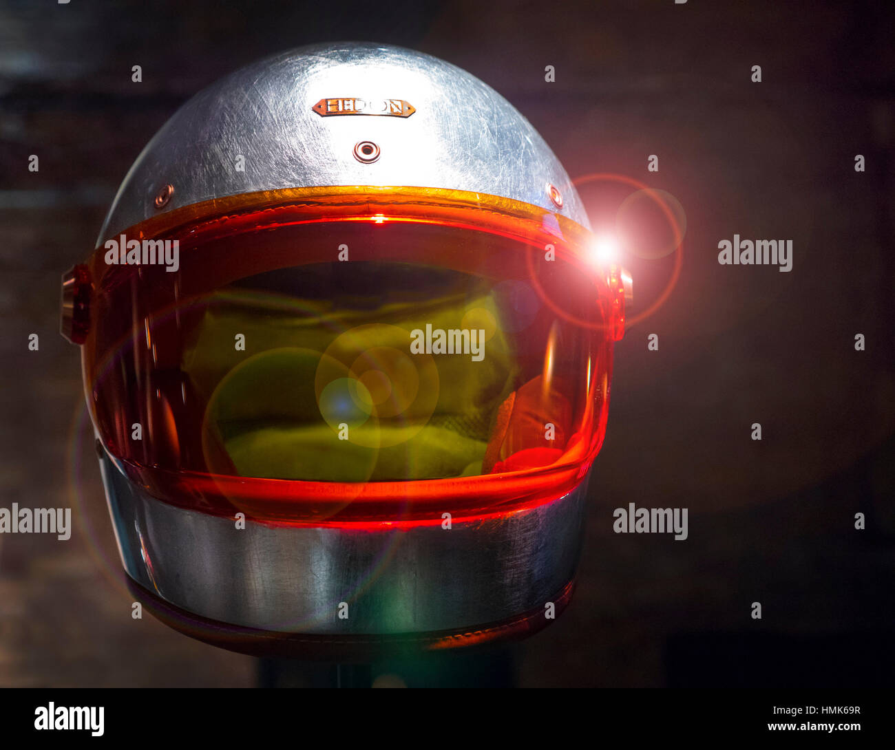 Hedon Classic motorcycle crash helmet Stock Photo - Alamy