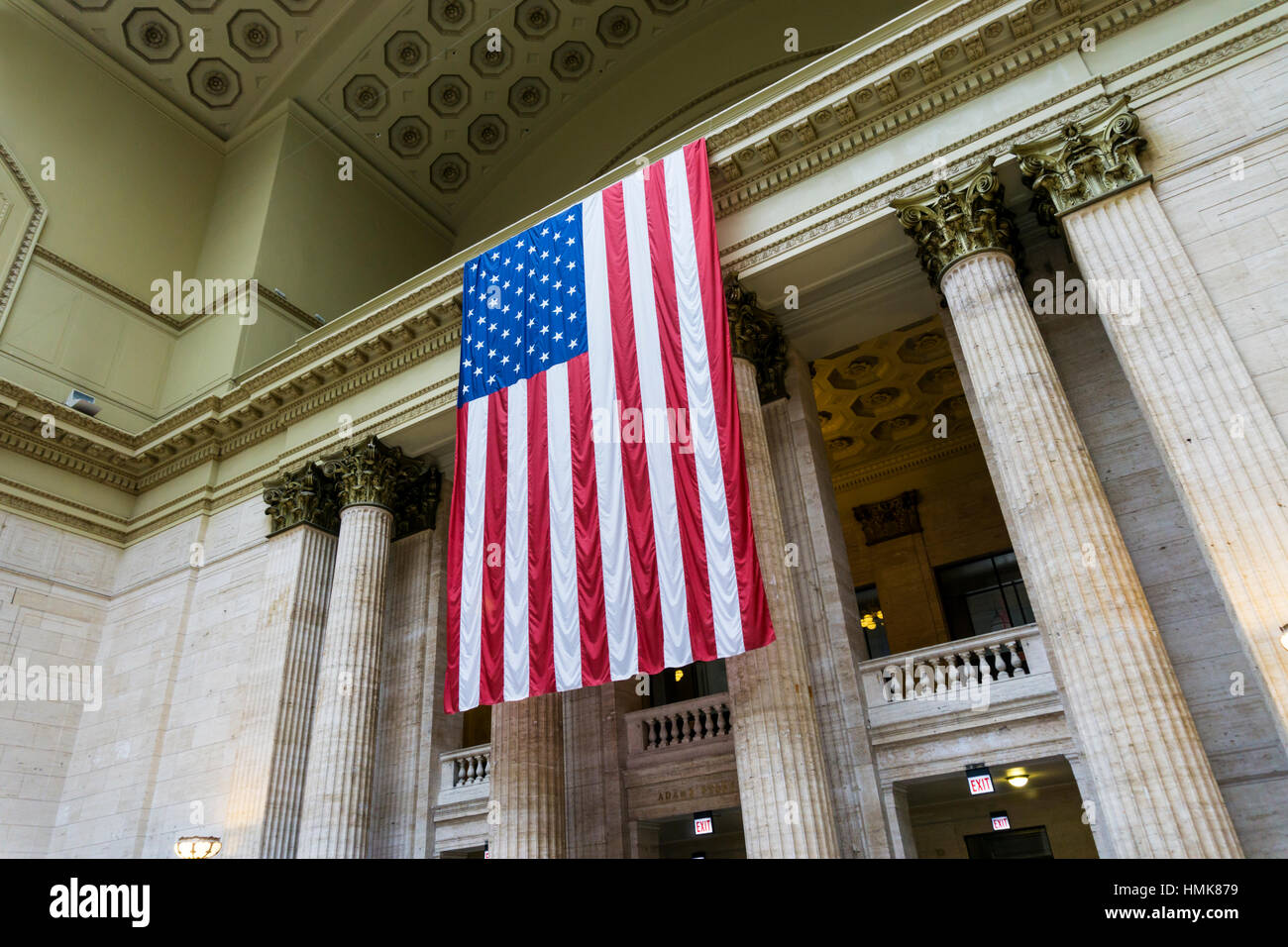 Chicago american flag hi-res stock photography and images - Alamy