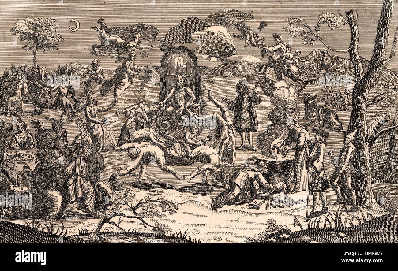 Antique Print the Witches Sabbath Ceremony 1808 Stock Photo - Alamy