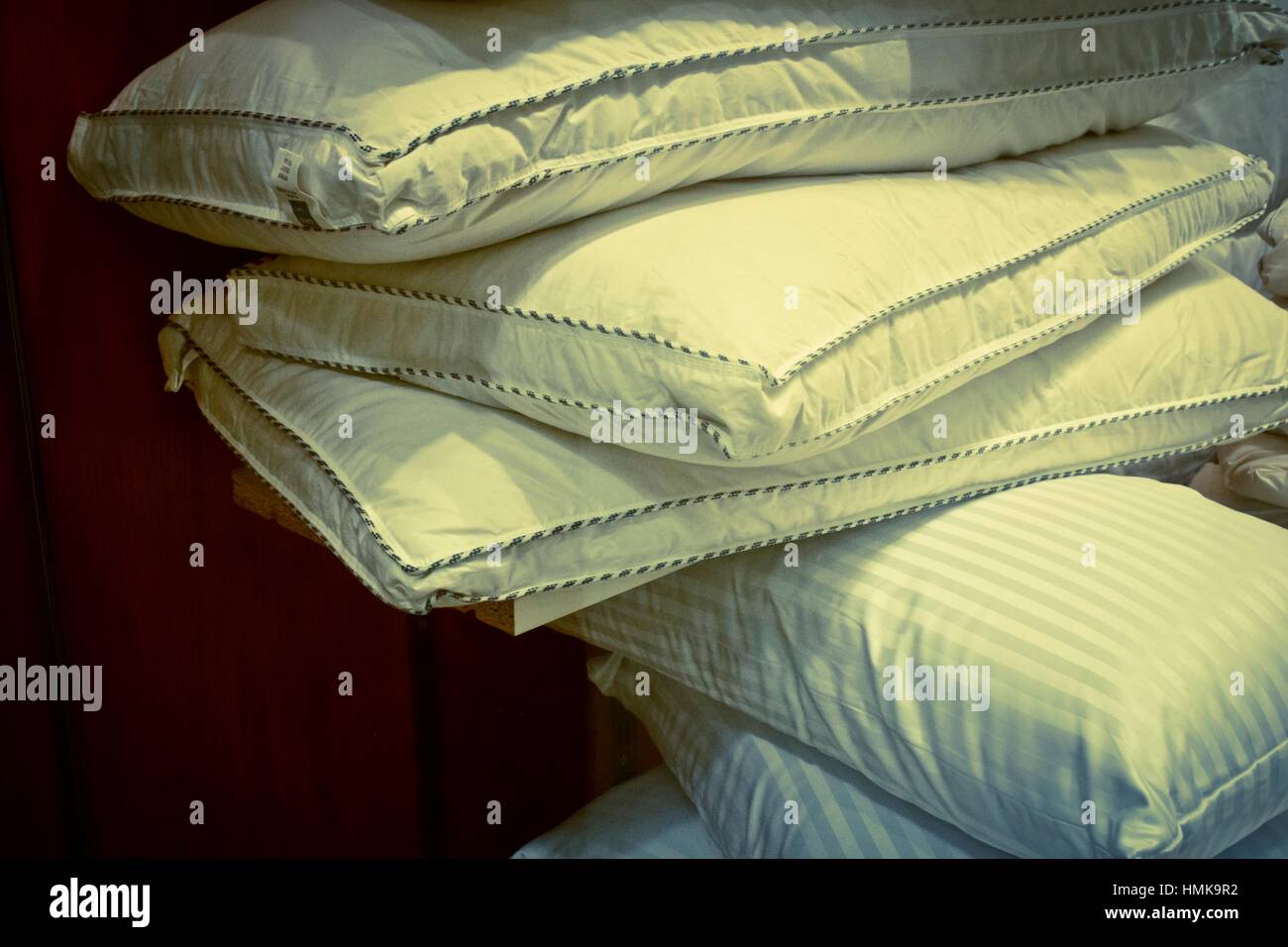 Stack of pillows Stock Photo - Alamy