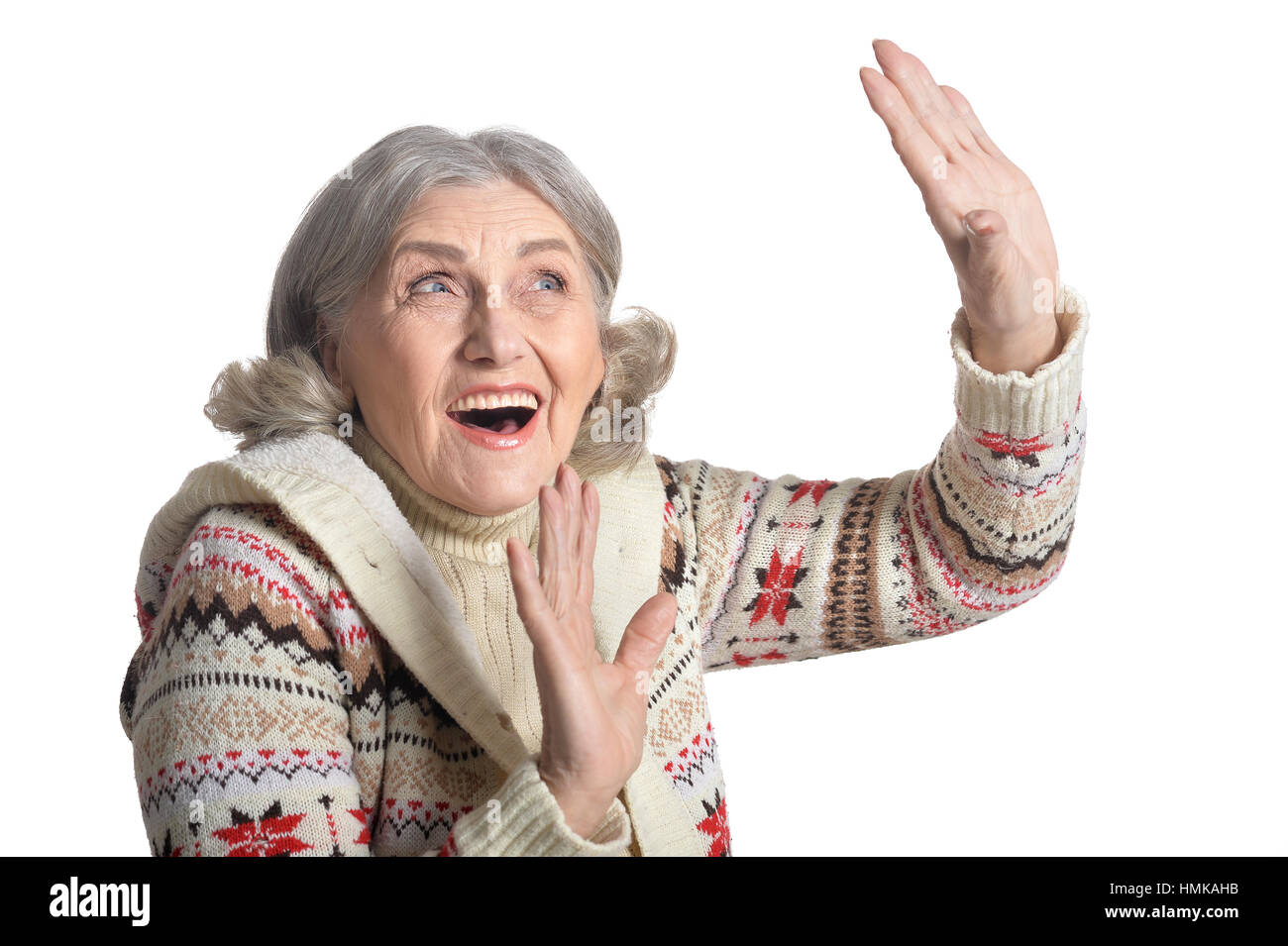 mature woman making facial expression Stock Photo - Alamy