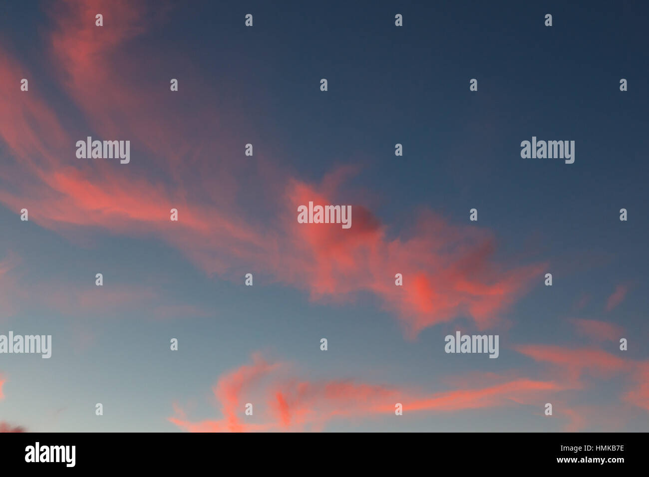 Beautiful pink sunset clouds Stock Photo - Alamy