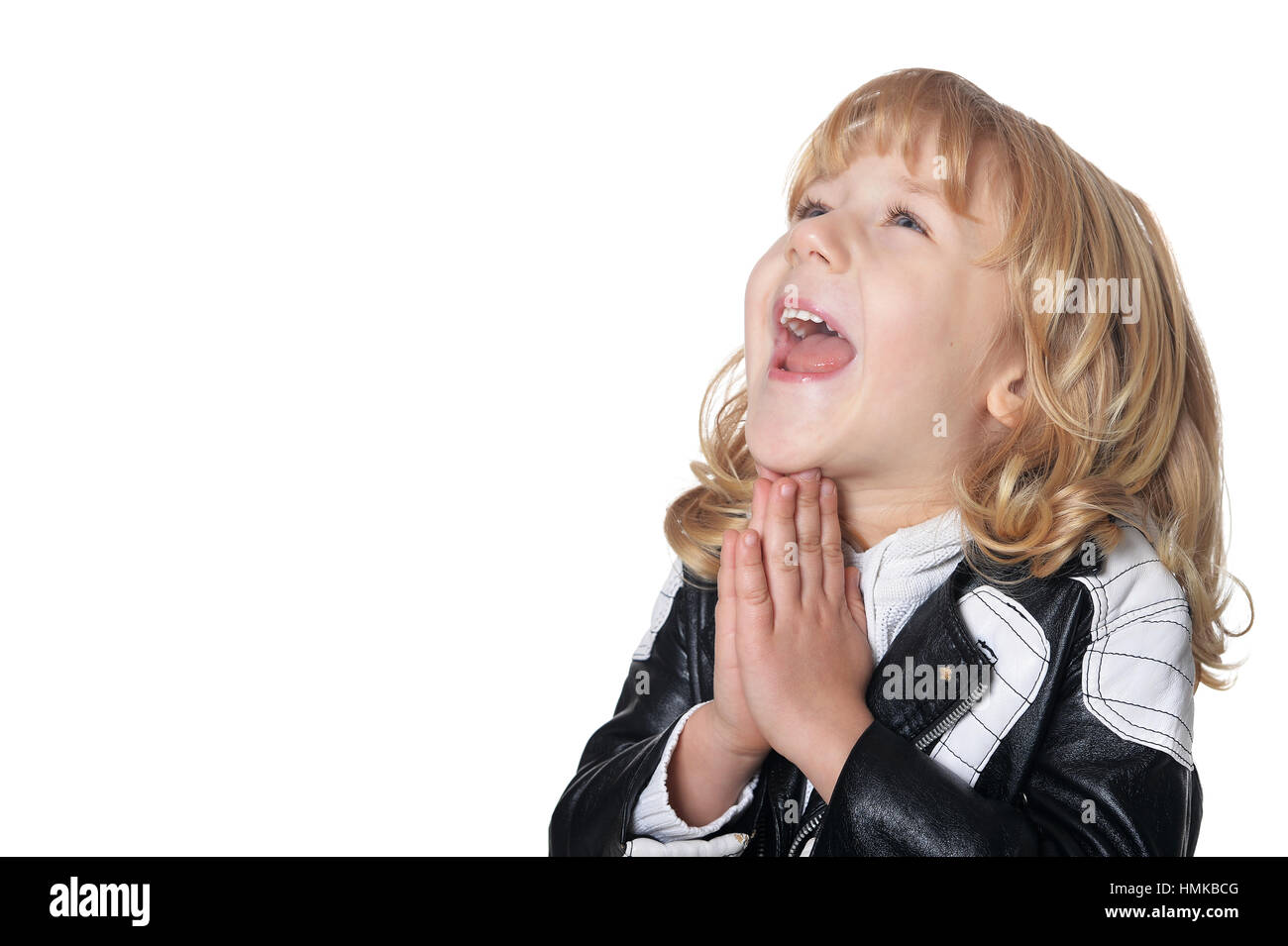 Exited little boy Stock Photo - Alamy