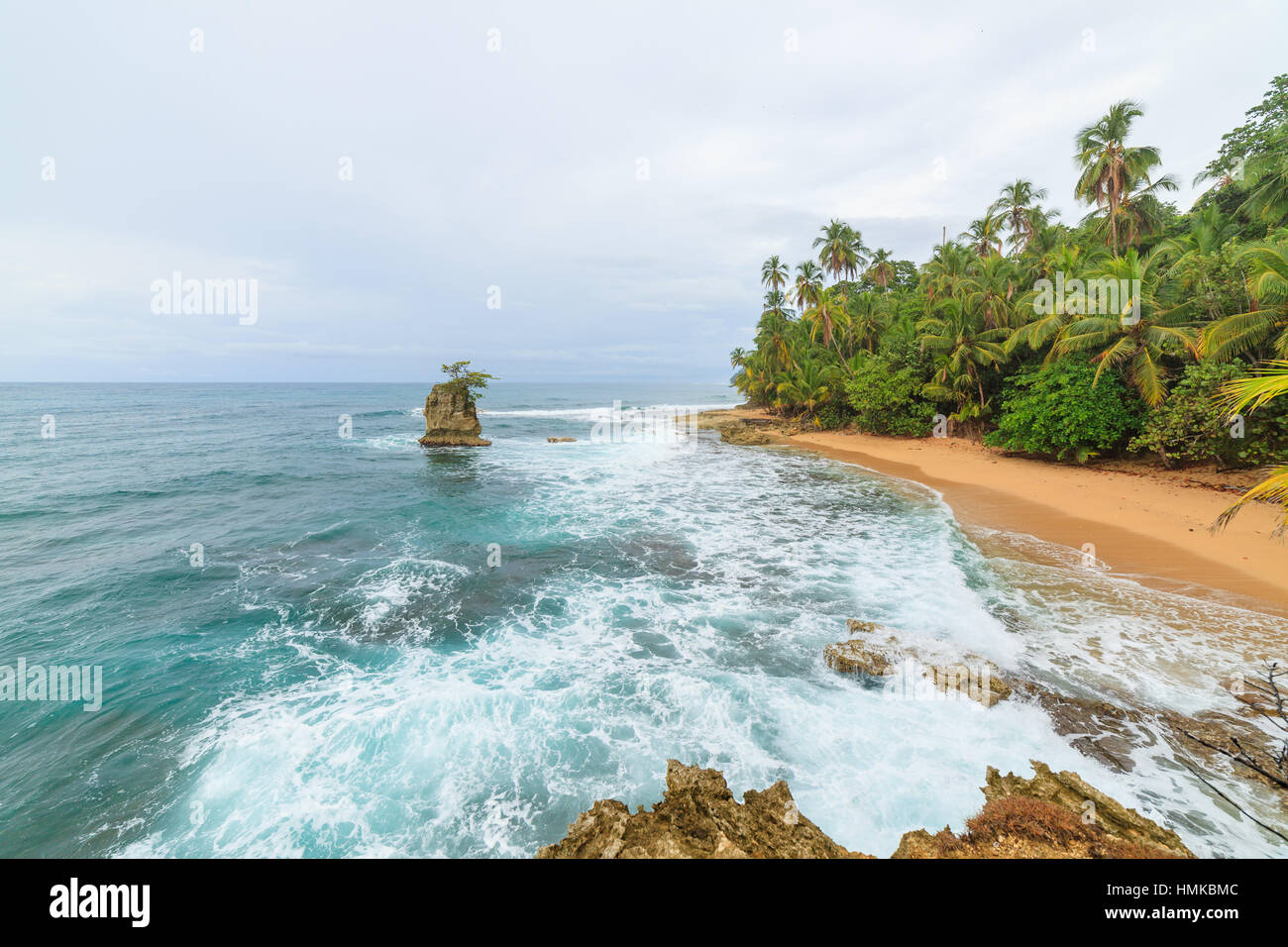 Idyllic beach Manzanillo Costa Rica Stock Photo - Alamy