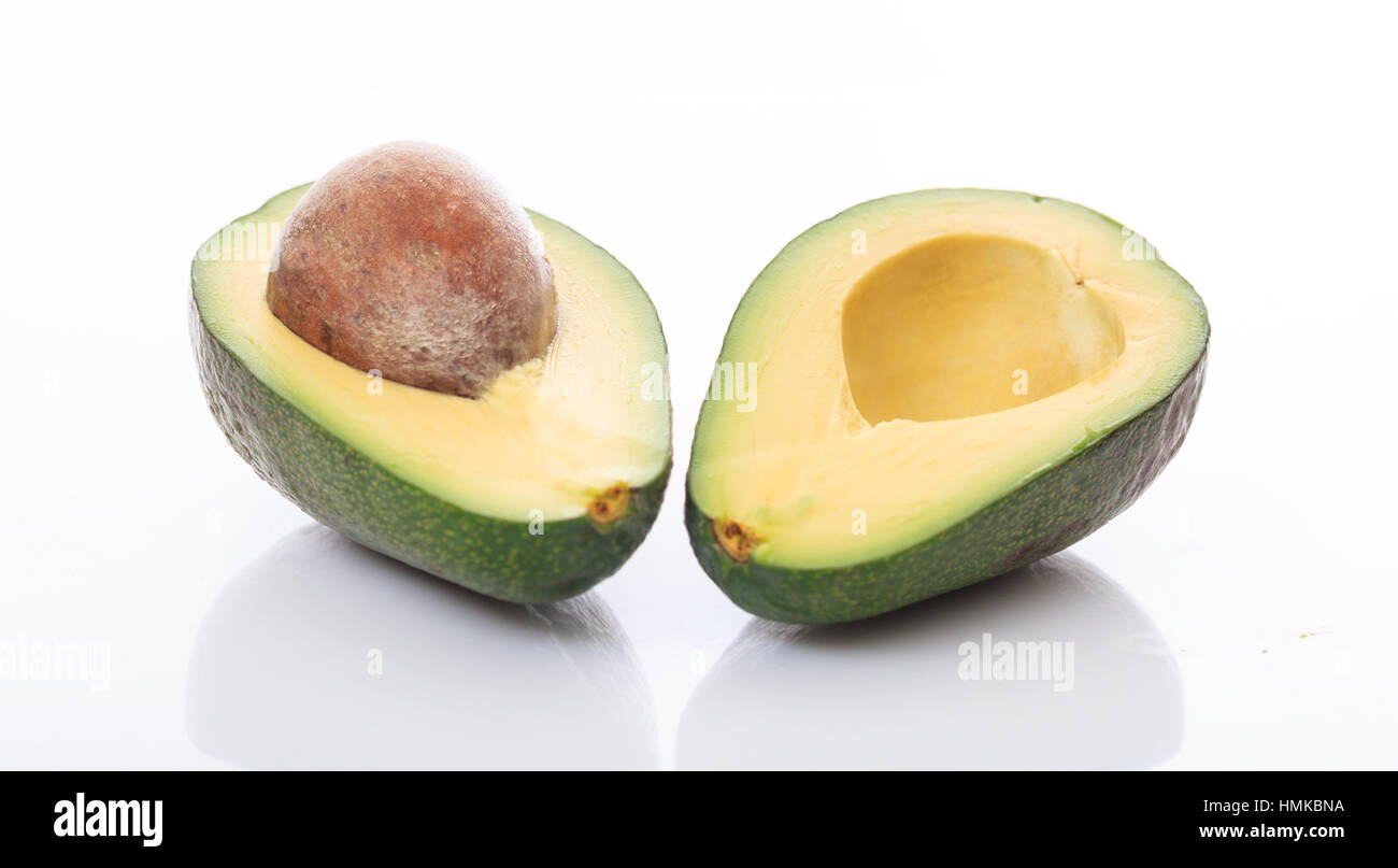 Avocado close up isolated on white background Stock Photo - Alamy