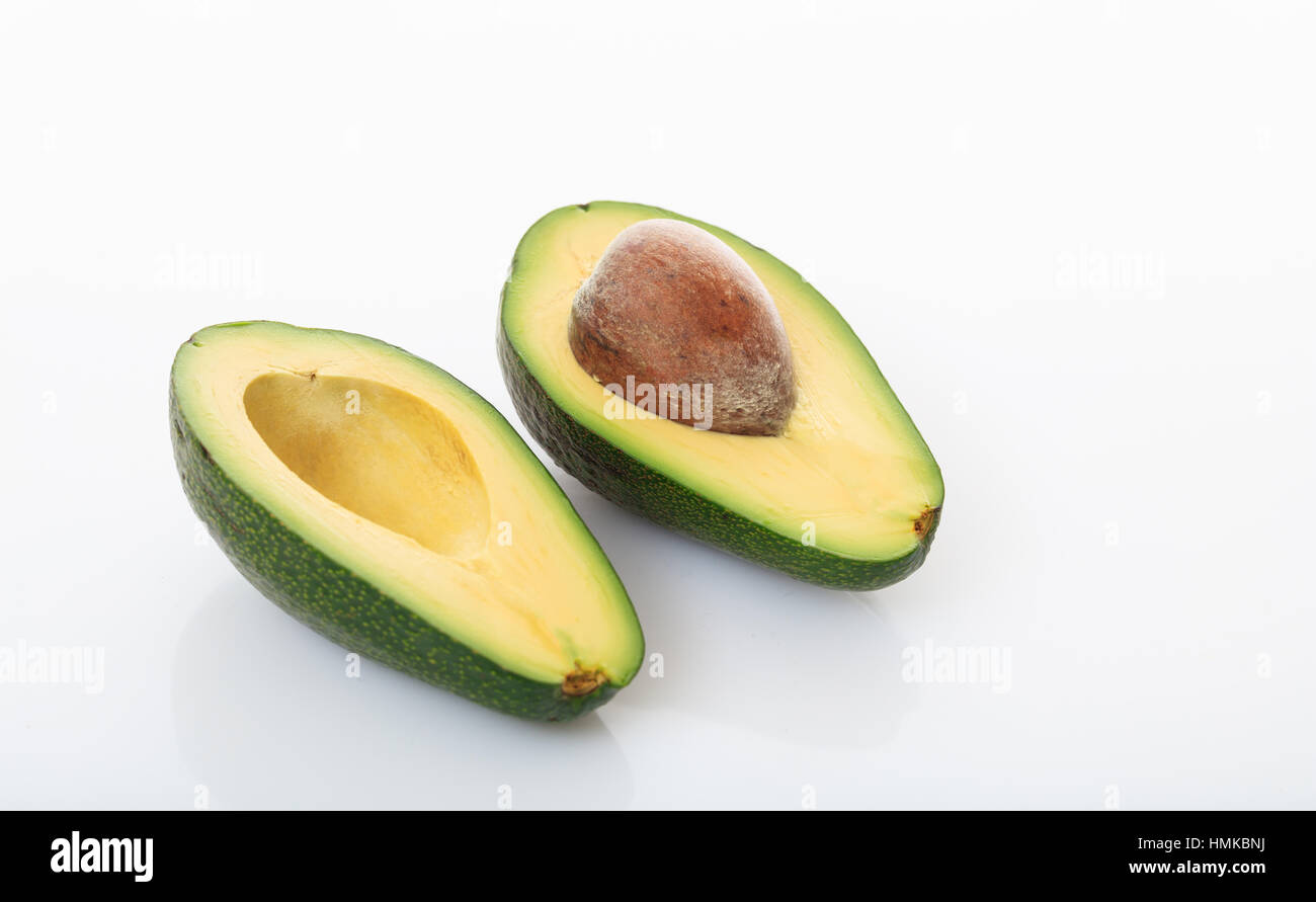 Avocado close up isolated on white background Stock Photo - Alamy