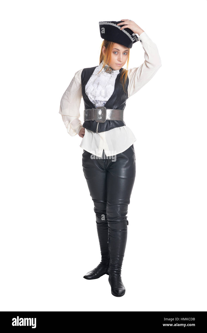 woman pirate in old vintage clothes Stock Photo - Alamy