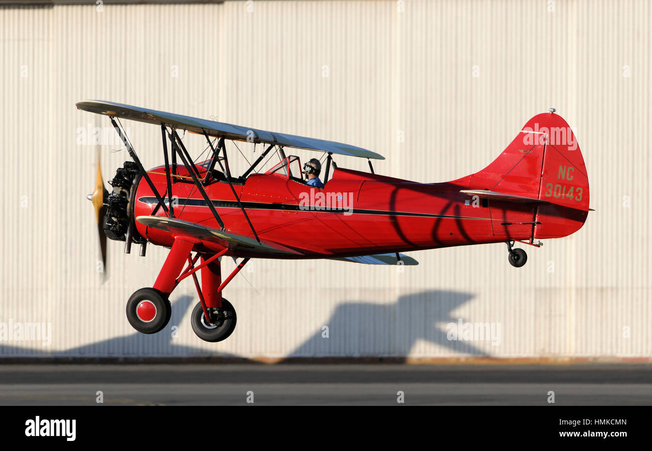 Waco Model UPF-7 taking-off Stock Photo - Alamy