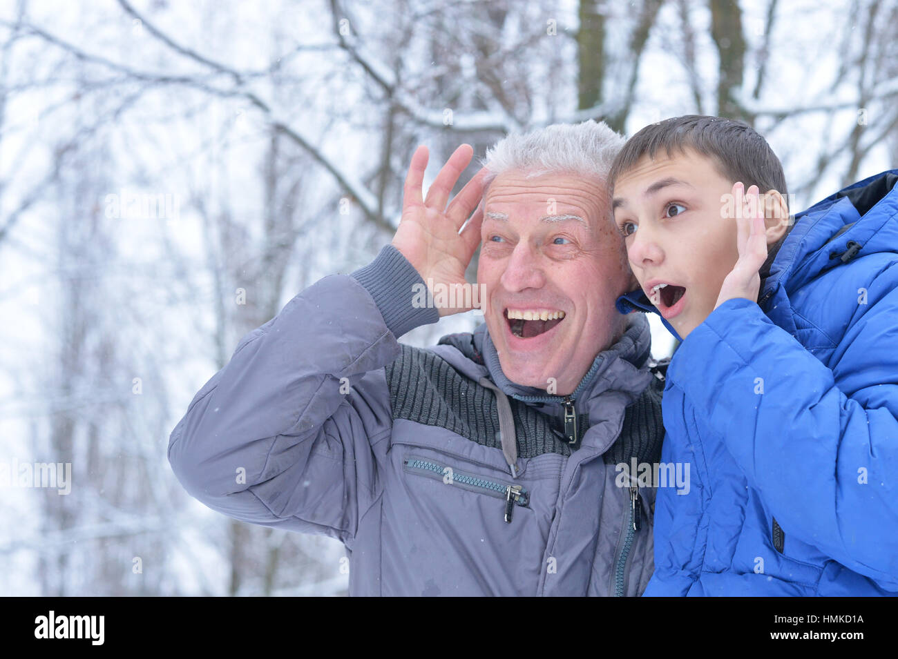 grandfather with grandson together Stock Photo - Alamy