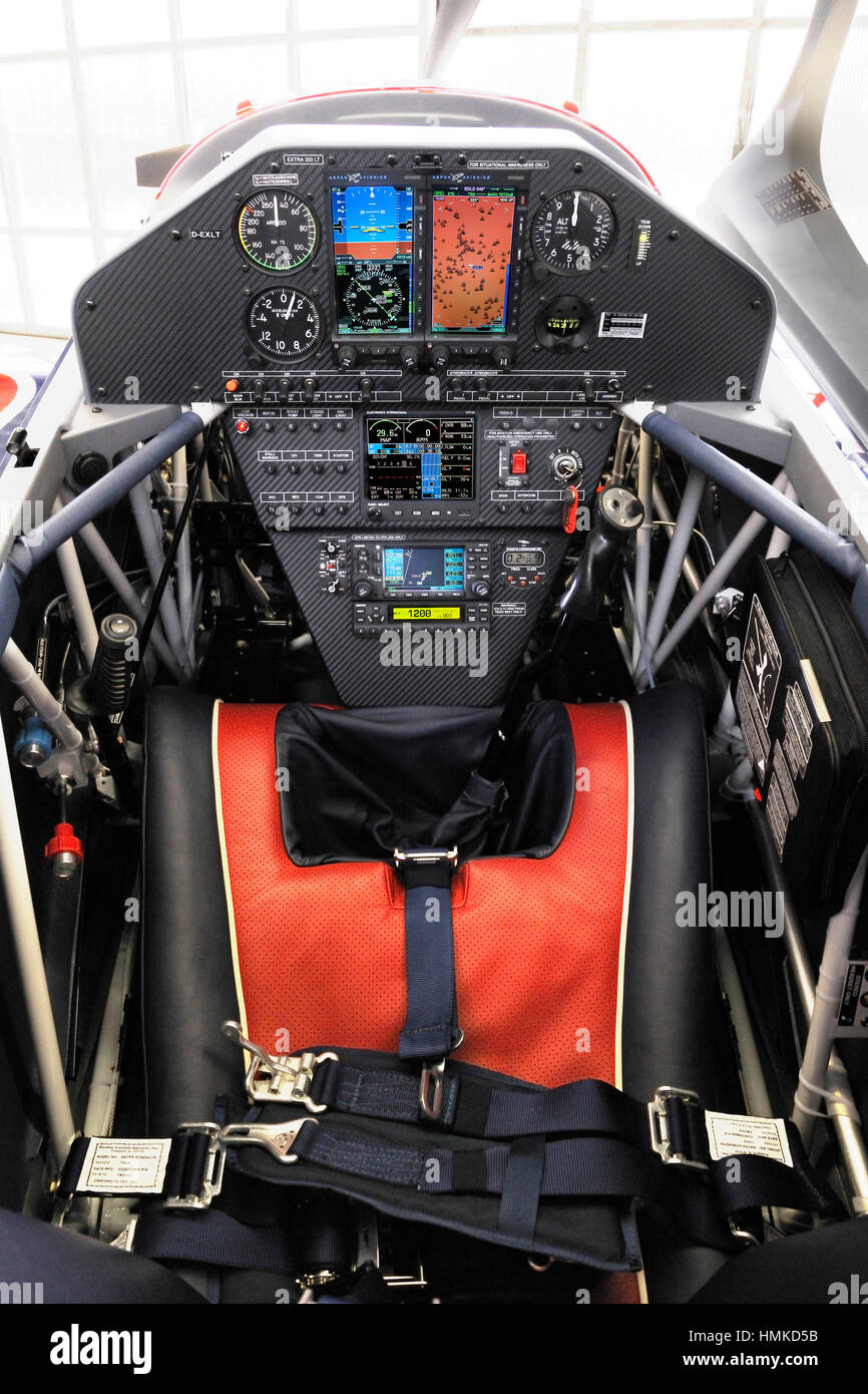 prototype Extra EA-330LT cockpit panel instruments Stock Photo - Alamy