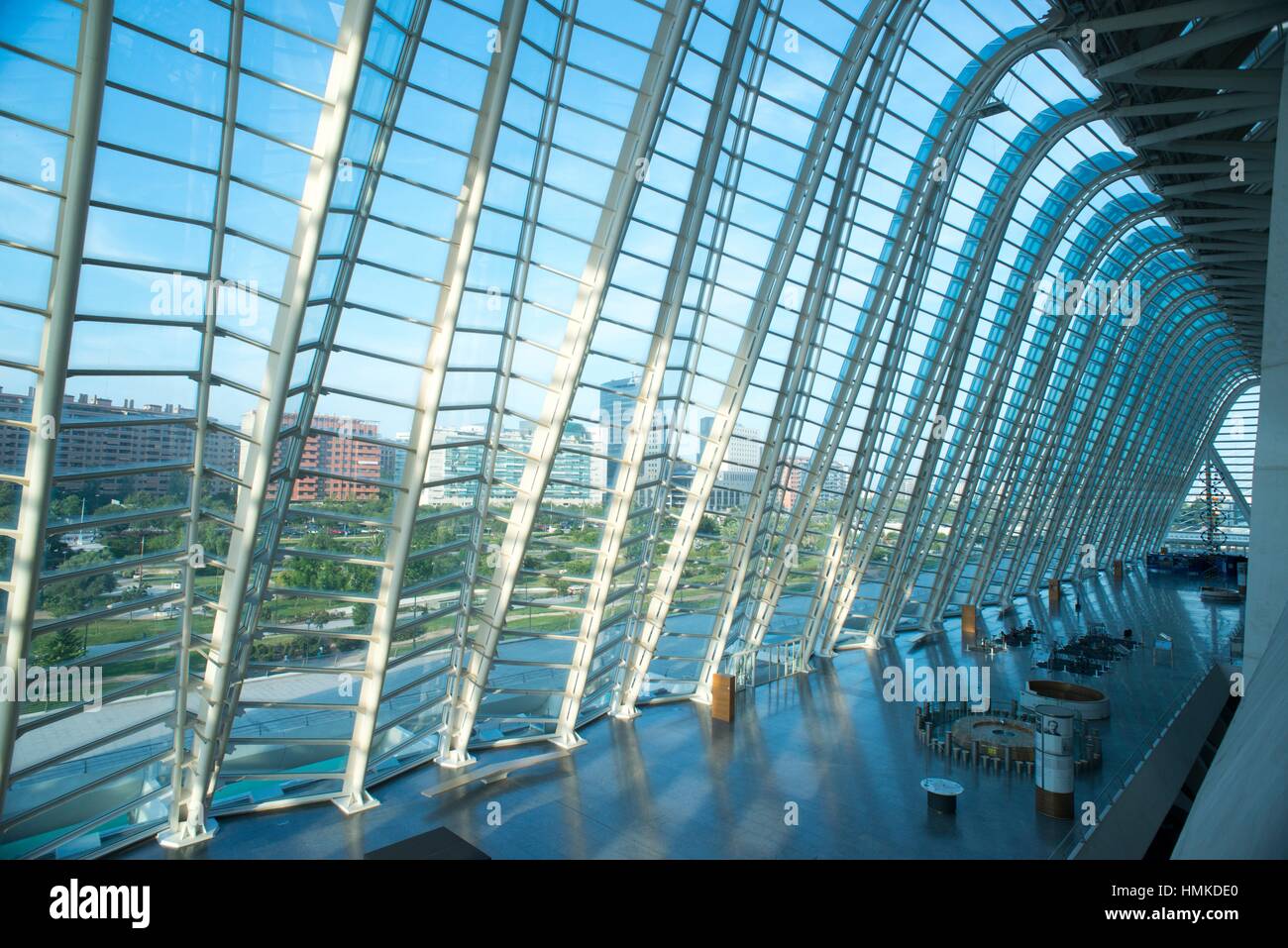 Main Hall of the Museum of Sciences Prince Felipe, Valencia, Spain ...
