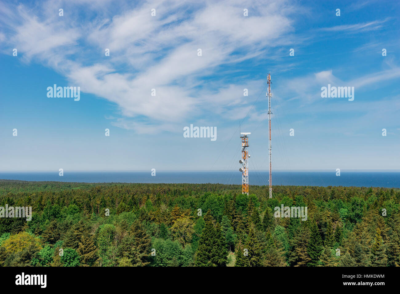 Water tower with antennas hi-res stock photography and images - Alamy