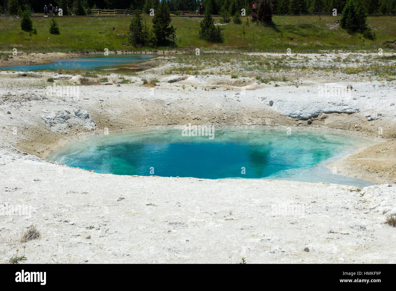 West Thumb Geyser Basin and Yellowstone Lake, Yellowstone National Park ...