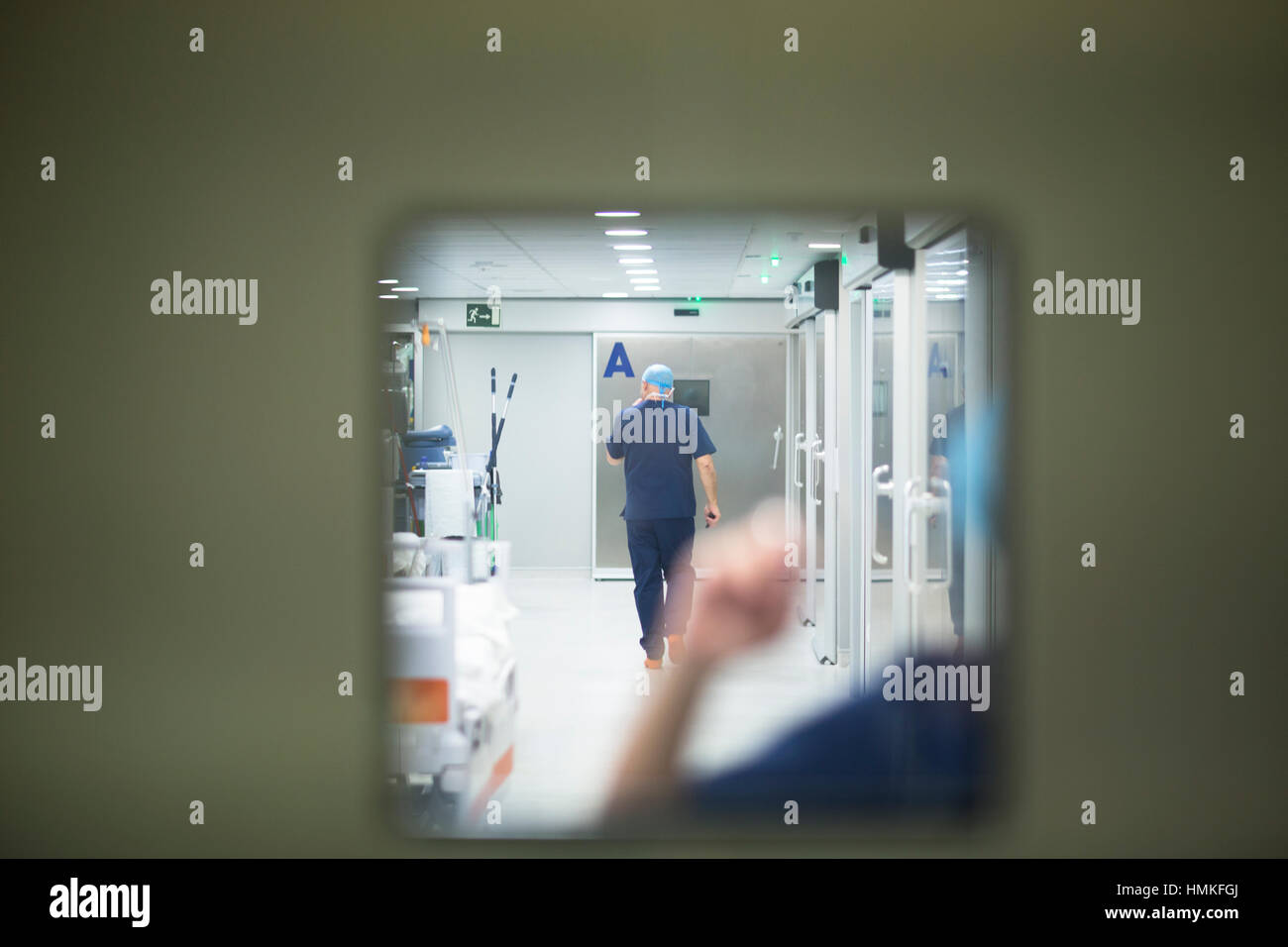 Hospital ward emergency room operating theater door and modern ...