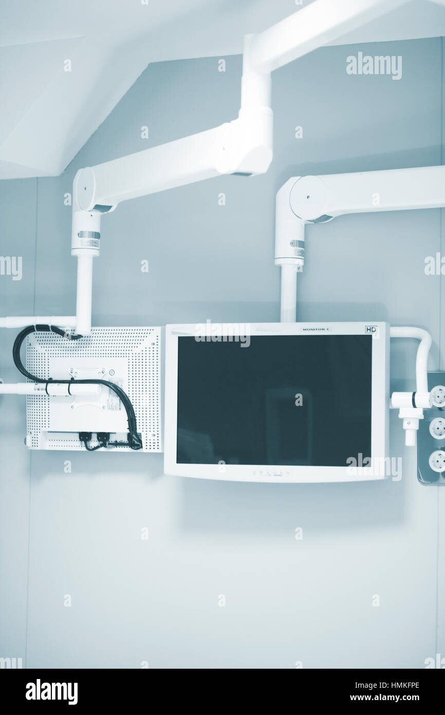 Hospital ward emergency room operating theater and modern equipment ...