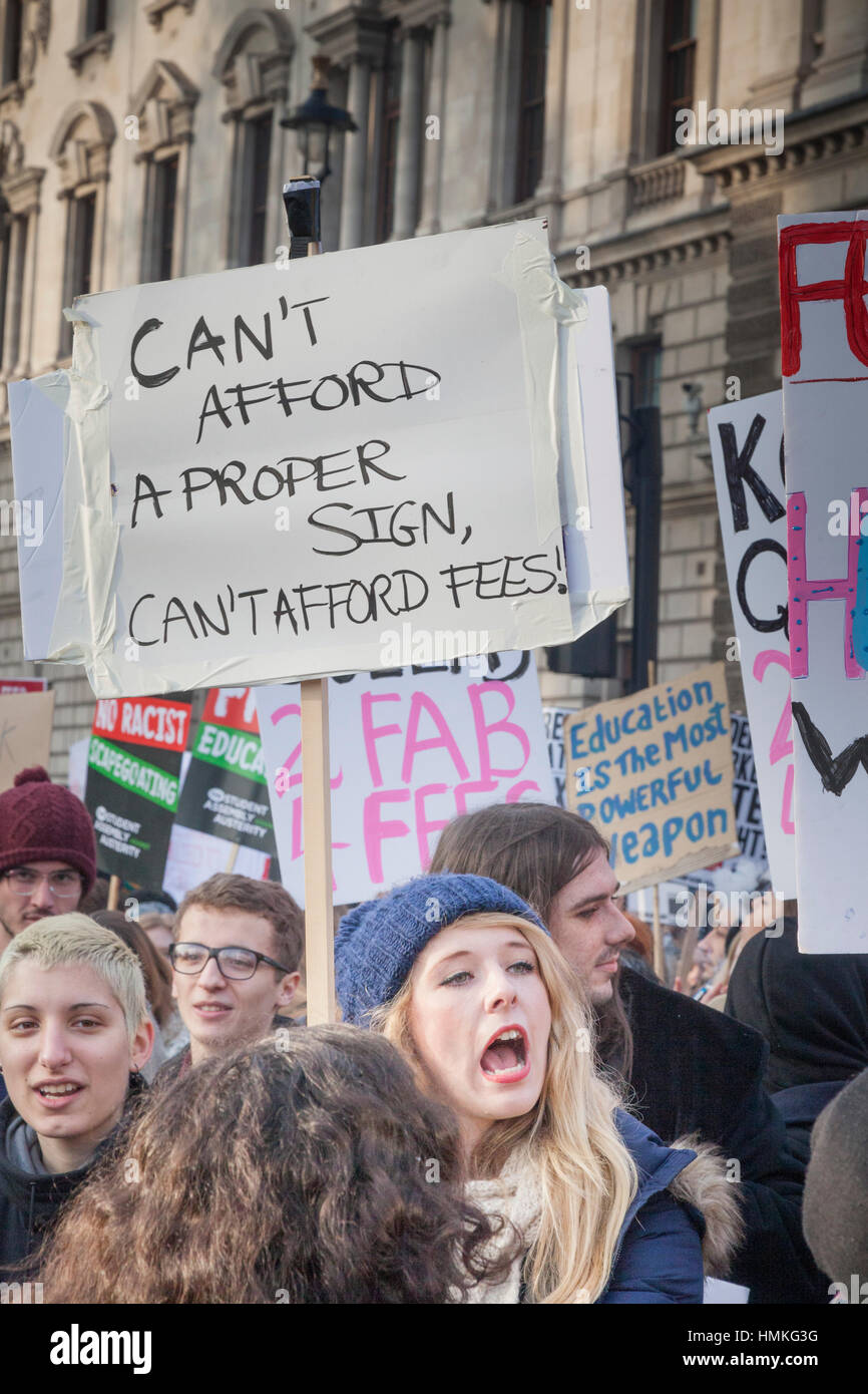 Student protest against education fees. They marched through London ...